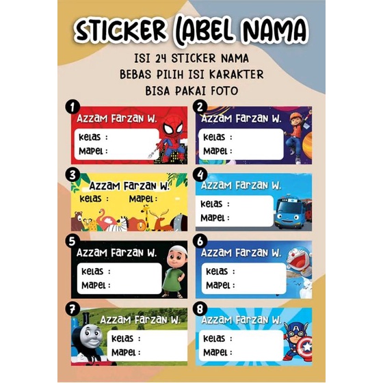 Jual Stiker label Buku (Harga Buat 24pcs) | Shopee Indonesia