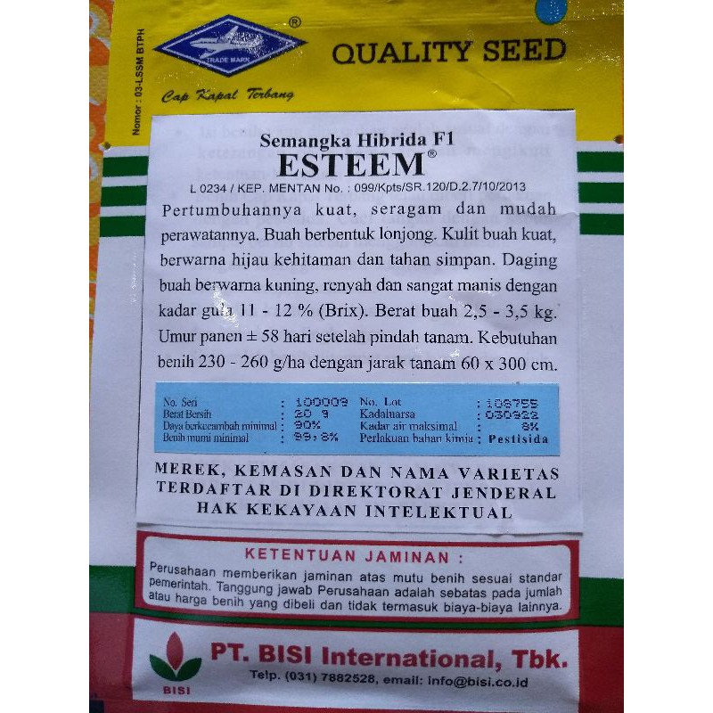 Jual BENIH SEMANGKA ESTEEM 20 GRAM | Shopee Indonesia