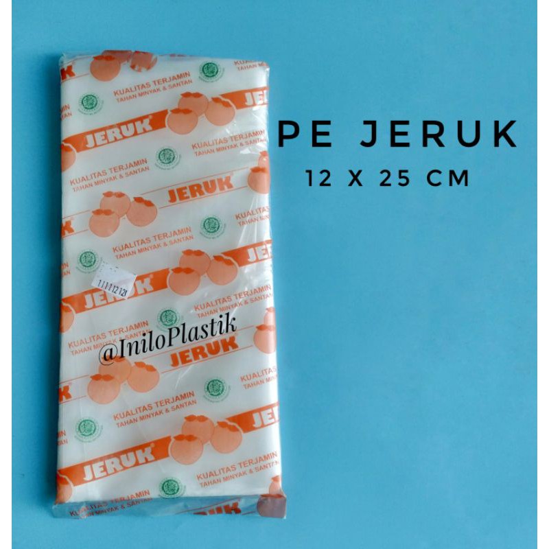 Jual Plastik PE Merek Jeruk / Plastik setengah Kilo / Plastik 12 x 25 ...