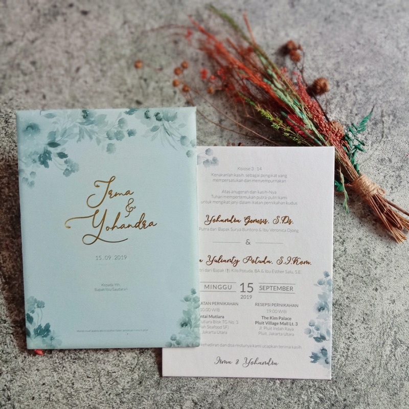 Jual UNDANGAN HARD COVER SINGLE BOARD/UNDANGAN PERNIKAHAN MURAH ...