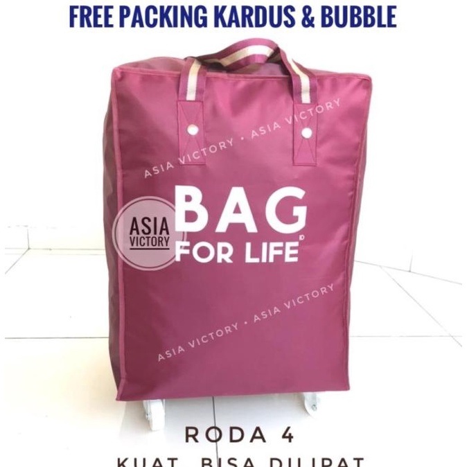 Jual Tas Travel Barang Belanja Roda 4 Lipat Shopping Tote Bag Fold ...