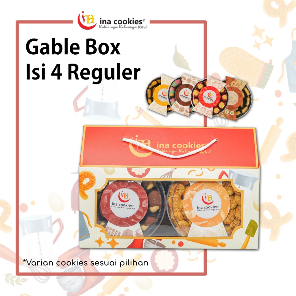 Jual INA COOKIES HAMPERS LEBARAN GABLE BOX (REGULER) | Shopee Indonesia