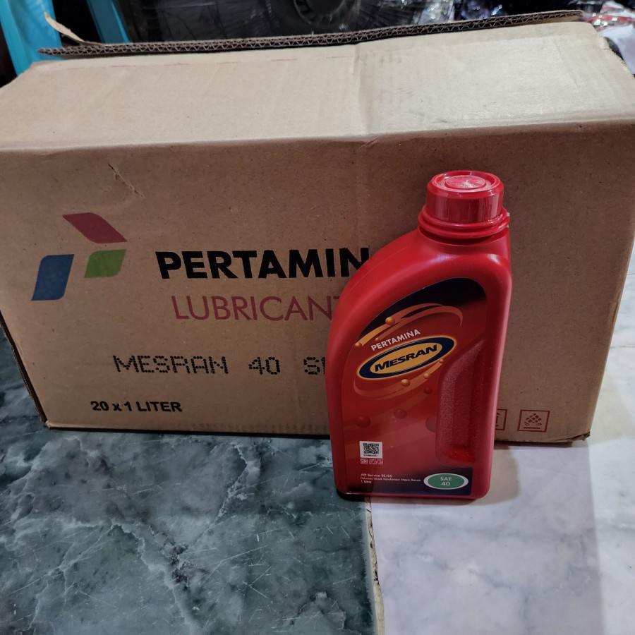 Jual Oli Mesin Mesran Oil Pertamina SAE 40 1 Liter 1L Perdus x 20 Botol ...