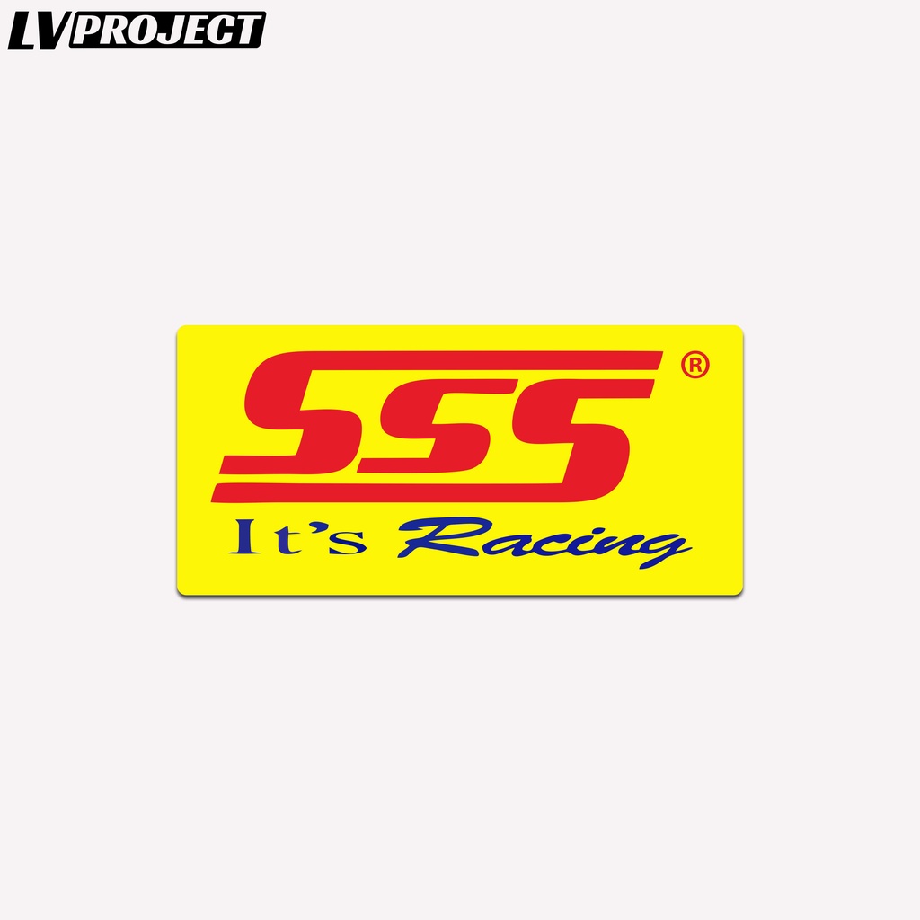 Jual Stiker SSS Racing Laminasi Glossy Tahan Air 7 cm Sticker Motor ...