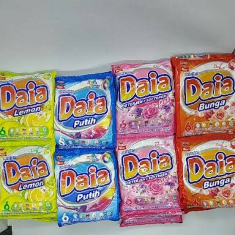 Jual SABUN CUCI DAIA 1 RENTENG ISI 6 SACHET | Shopee Indonesia