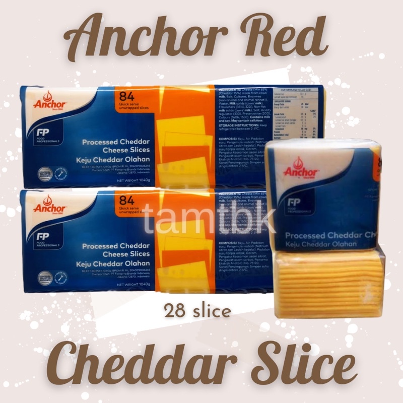 Jual Anchor Red Cheddar Slice 28 lembar | Shopee Indonesia