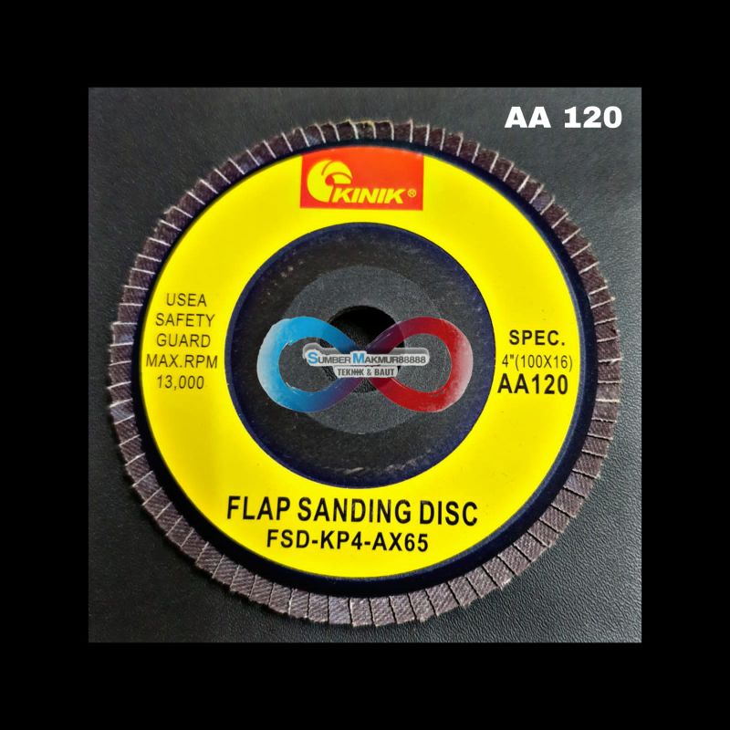 Jual Flap disc AA 120 Kinik / Amplas Susun Gerinda 4" no AA 120 Kinik ...