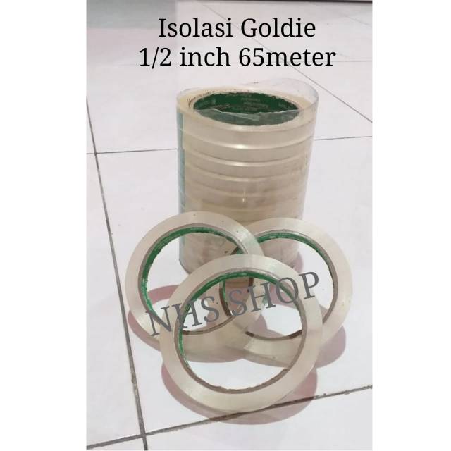 Jual Isolasi Goldie 1/2 inch 65 meter | Shopee Indonesia