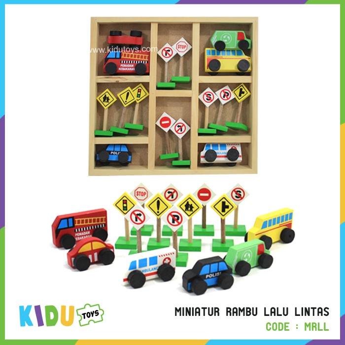 Jual Mainan Balok Anak Miniatur Rambu Lalu Lintas Kidu Toys | Shopee ...