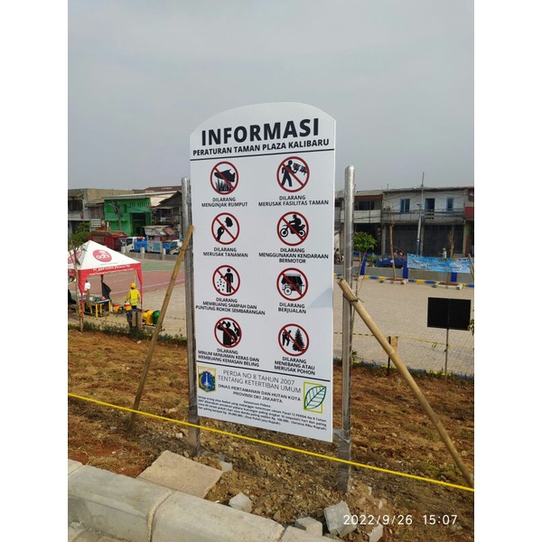 Jual Papan informasi / Sign Double Frame /Plang Rambu-Rambu | Shopee ...