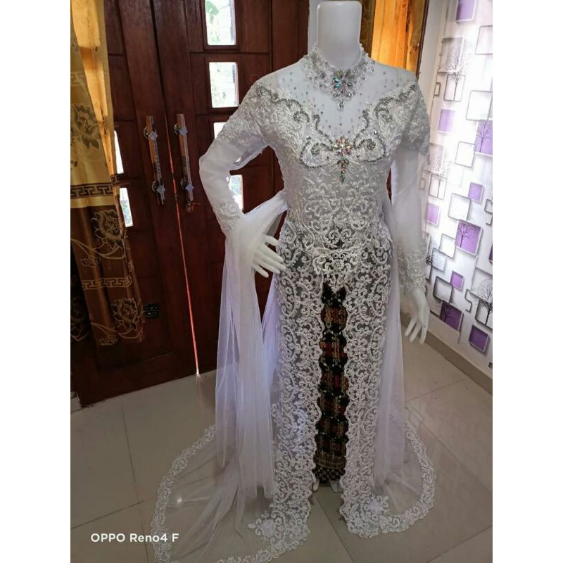 Jual Kebaya akad slayer putih Ready | Shopee Indonesia