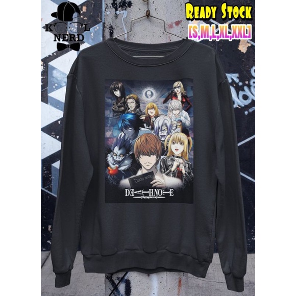 Jual DEATH NOTE MANGA JEPANG CREW NECK SWEATER KEREN TOKOH ANIME ...