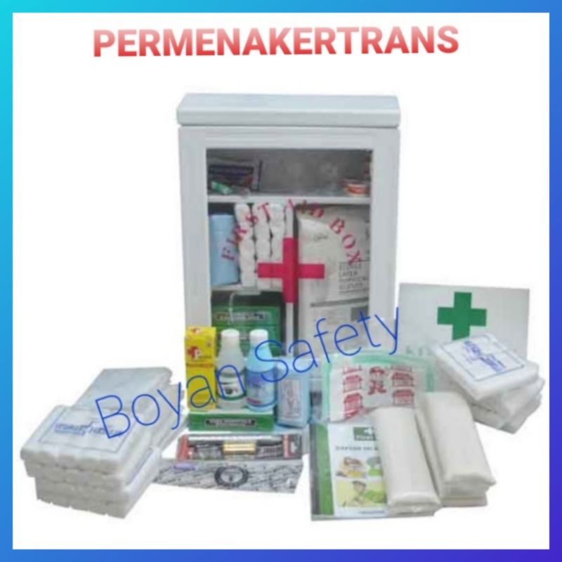 Jual P3K Kotak dan isi First Aid Kit Box Standart Permenakertrans ...