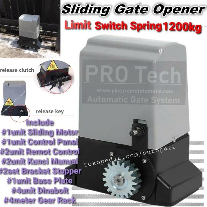 Jual Automatic Sliding Gate 1200kg Mesin Pintu Gerbang Otomatis Limit ...