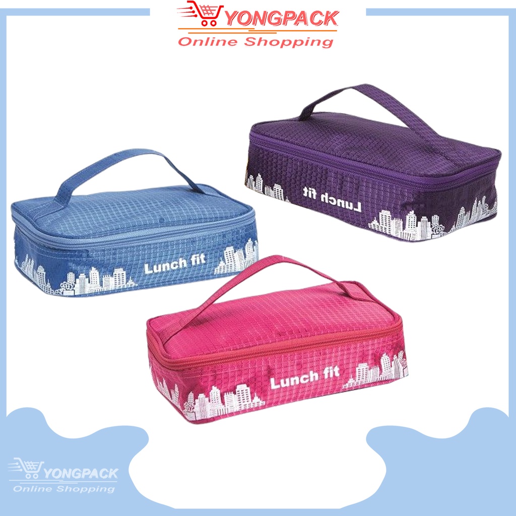 Jual Yongpack - Tempat Makan Set Tas Claris Lunch Fit Set Of 1 / Kotak Makan Plastik Sekat / Tas ...