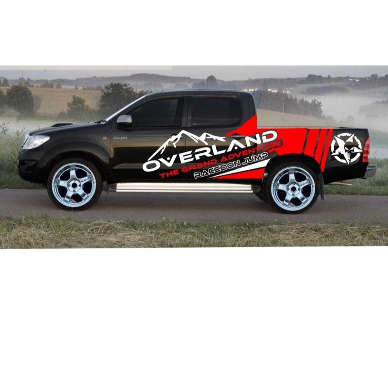 Jual stiker mobil hilux Strada Triton Navara sticker custom | Shopee ...