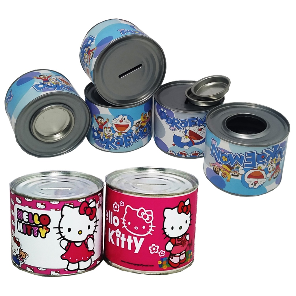 Jual Celengan kaleng Mini karakter kartun Buka Tutup (Minimal order 2 ...