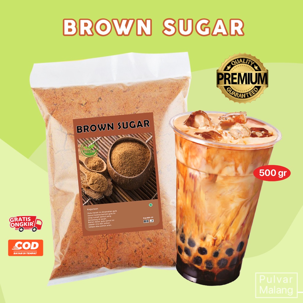 Jual BROWN SUGAR PREMIUM 500g / BROWN SUGAR BUBUK / PREMIUM BROWN SUGAR ...