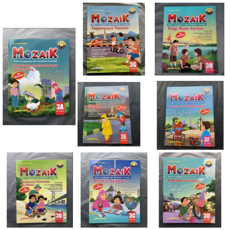 Jual PROMO Buku Mozaik 3A 3B 3C 3D 3E 3F 3G 3H Kelas 3 SD K13 Revisi ...