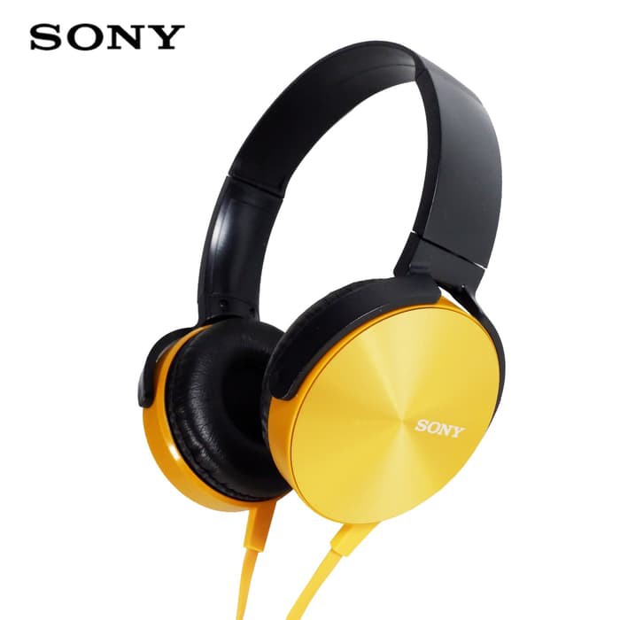 Jual Headphone SONY Stereo Extra Bass Headset Kabel Cable XB-450 Emas ...