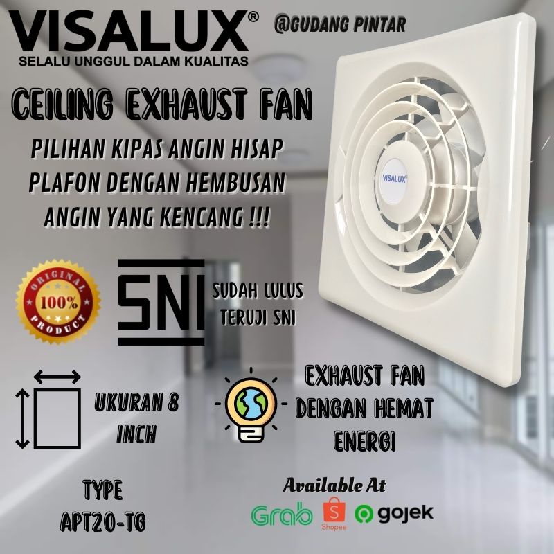 Jual Exhaust Fan Hexos 8 Inch Visalux Kipas Angin Hisap Plafon Ceiling ...