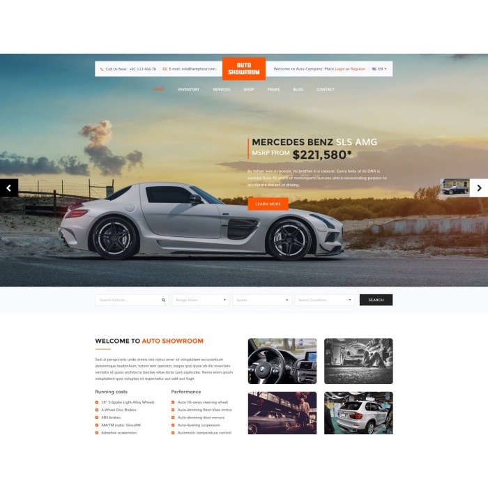 Jual Template Auto Showroom Car Dealership Theme WP | Shopee Indonesia