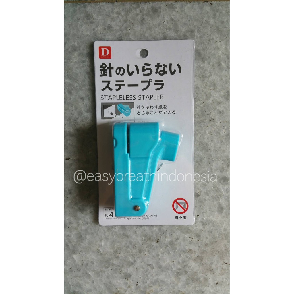 Jual Daiso Stapleless Stapler / Stapler Tanpa Isi Besi Staples | Shopee ...