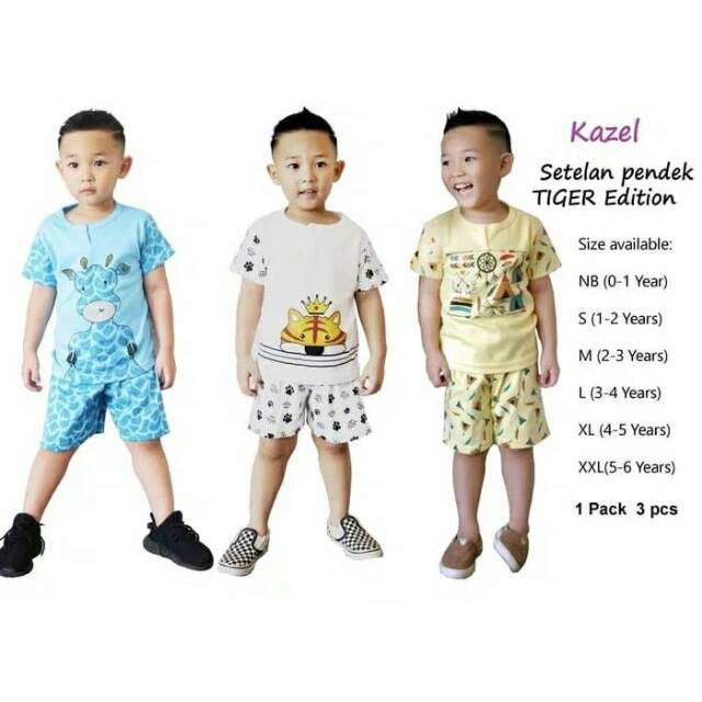 Jual Kazel Set Pendek Boy | Shopee Indonesia