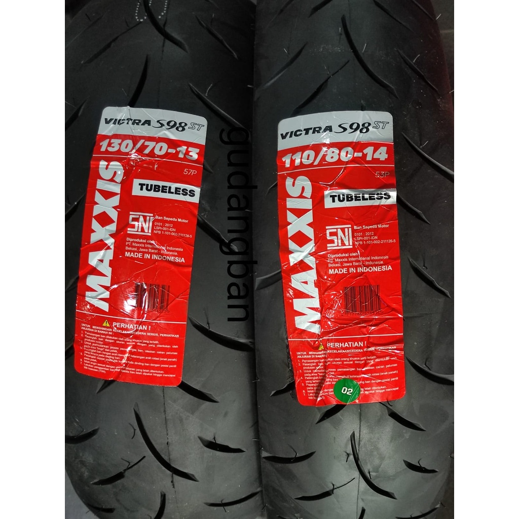 Jual ( PAKET 2 BAN - R14 & R13 ) VICTRA 110 80 14 dan 130 70 13 MAXXIS ...