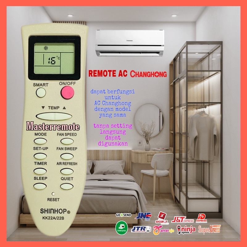 Jual REMOT REMOTE AC CHANGHONG MULTI / AC UNIVERSAL CHANGHONG SHINHOP ...