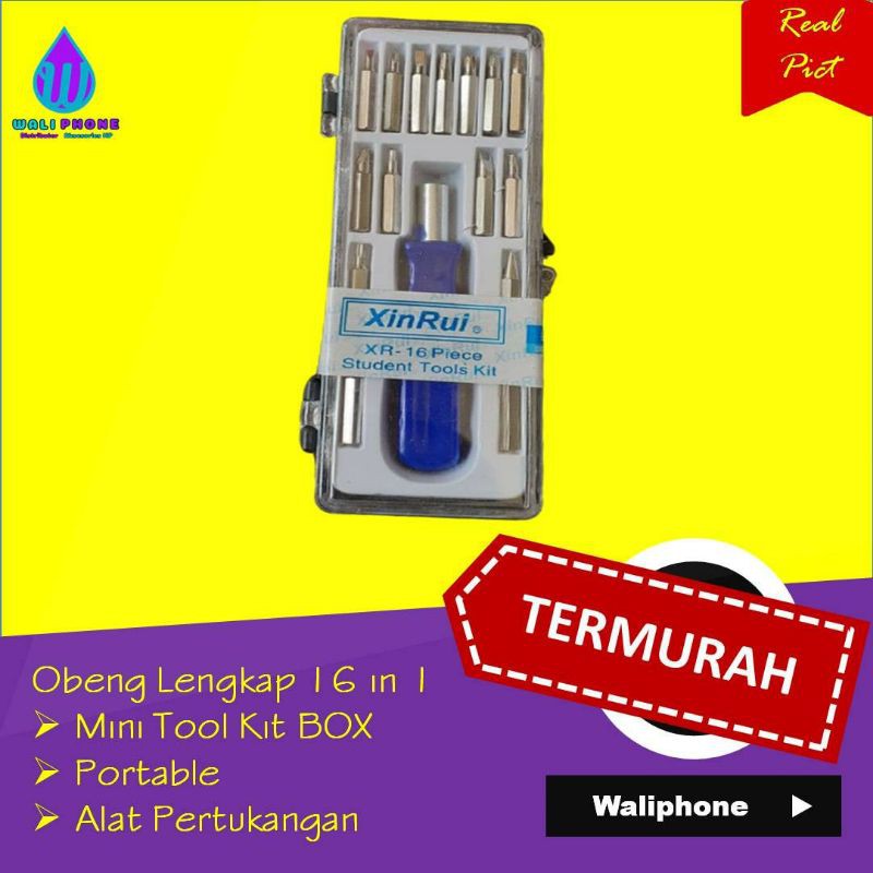 Jual Mini tool kit box portable obeng set 26 in 1 murah | Shopee Indonesia