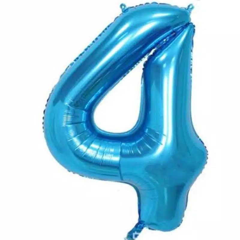 Jual BALON ANGKA BIRU POLOS 80CM / BALON FOIL ANGKA 80CM / BALON ANGKA ...