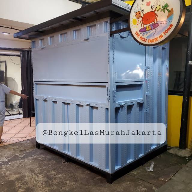 Jual Booth Container / Gerobak Rombong Kontainer 2x1.5x2 | Shopee Indonesia