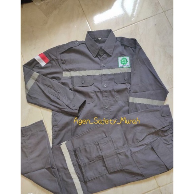 Jual baju celana satu setel seragam kerja safety lengan panjang ...