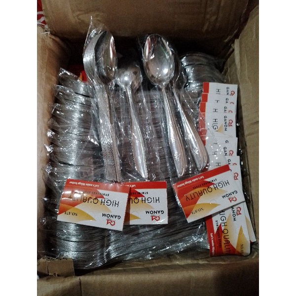 Jual Free dus/bubble wrap 1 Lusin Sendok Makan 30 gr | Shopee Indonesia