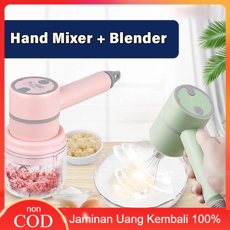 Jual Hand Mixer Mini Portable 2 in 1 Blender Mpasi Kue Multi Fungsi ...