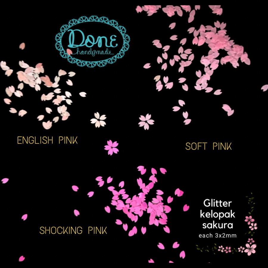 Jual glitter sakura sprinkle cherry glitter dekorasi kuku dekorasi resin pernak pernik handmade ...