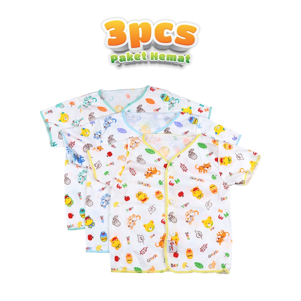 Jual 3pcs Baju Bayi Lengan Pendek Unisex Pakaian Baby BB TC 01 3s ...