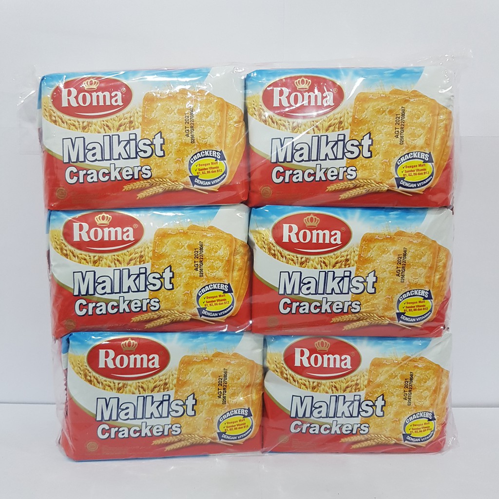 Jual Roma Malkist Crackers 135gr Isi 6 Bungkus/Snack/Camilan/Biscuit ...