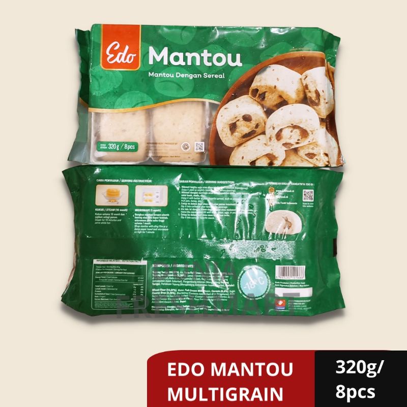 Jual EDO MANTOU MULTIGRAIN GANDUM+SEREAL MANTAU PAU 325GR/8PCS | Shopee ...