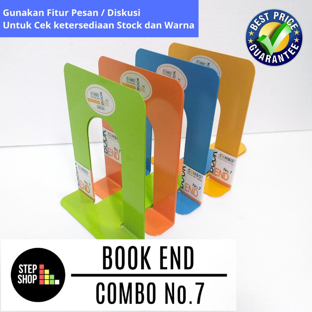 Jual PEMBATAS BUKU BESI - BOOK END COMBO No.7 - PENAHAN BUKU - SANDARAN ...