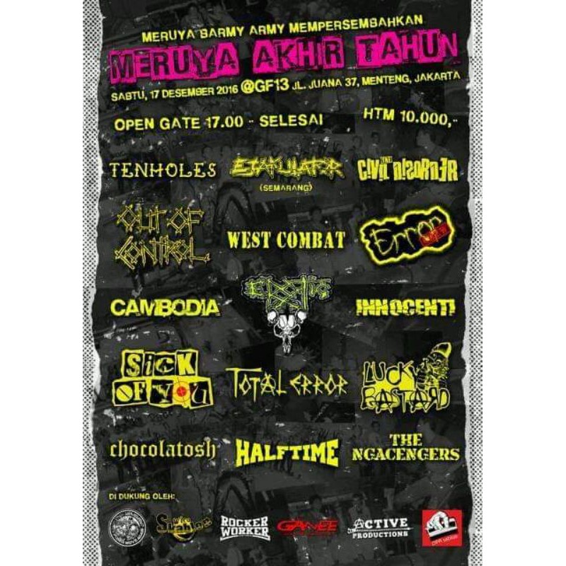 Jual Poster Pamflet Acara Underground Music Punk gigs Indonesia 2 ...
