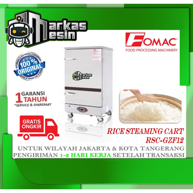 Jual Mesin Penanak Nasi / Gas Cooker & Rice Steaming Cart FOMAC RSC-GZF12 | Shopee Indonesia