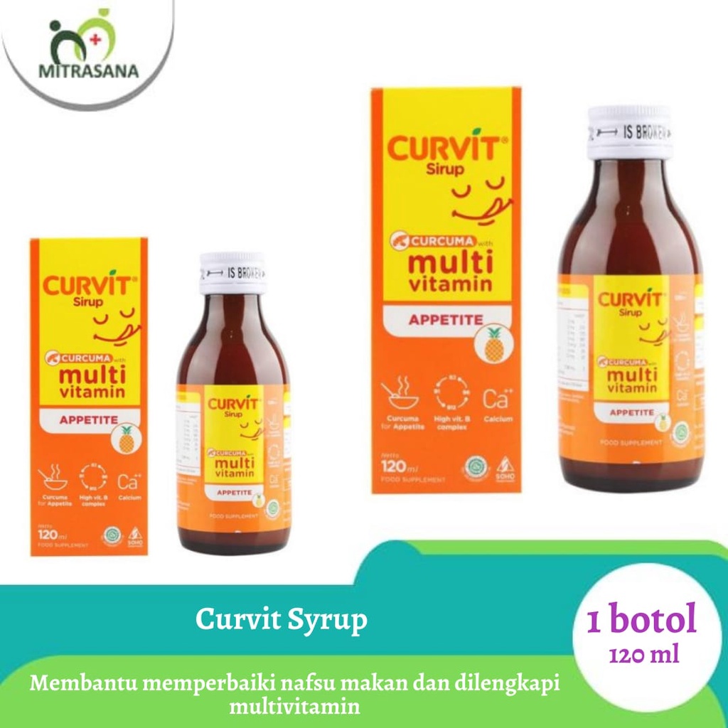 Jual Curvit Sirup Suplemen Multivitamin 60ml/120ml | Shopee Indonesia