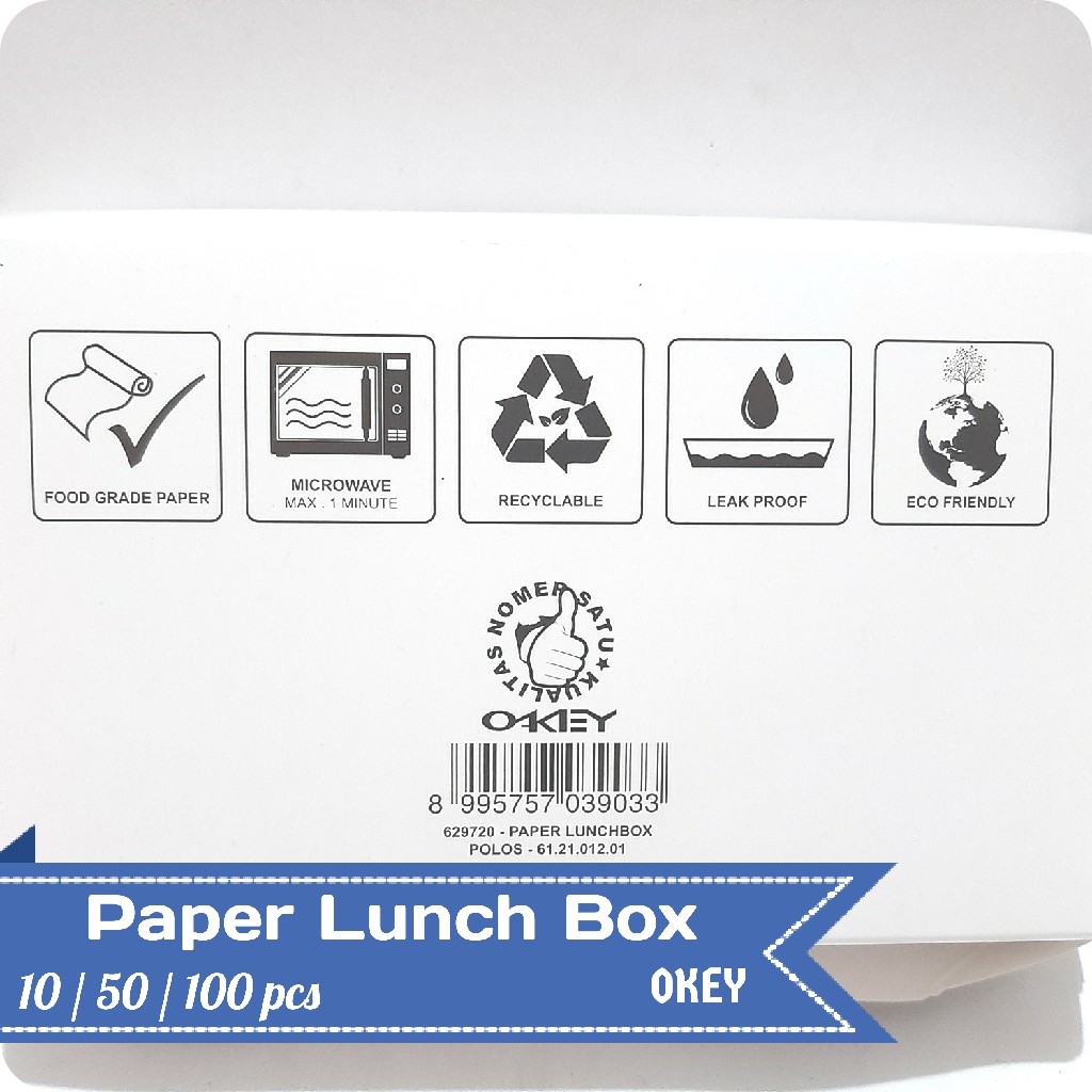 Jual Paper Lunch Box Medium OKEY isi 50 Pcs | Shopee Indonesia