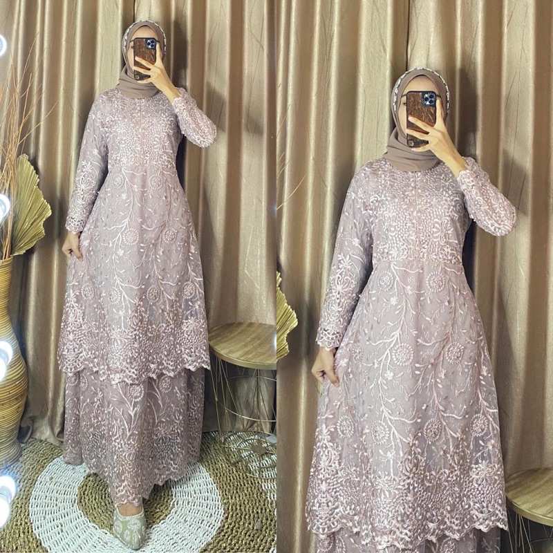 Jual Gamis Tile Bordir|Gamis Tingkat Tile|Gamis Busui Jumbo |Gamis ...