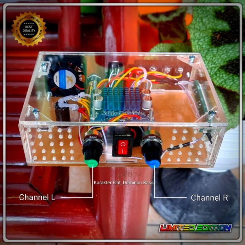 Jual Power Amplifier Mobil/Truk/Rumahan (Box Acrylic) Daya Aki/Adaptor ...