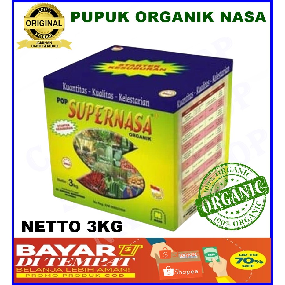 Jual Super Nasa 3kg / Pupuk Organik SuperNasa 3000gr (3kg) / Pupuk ...