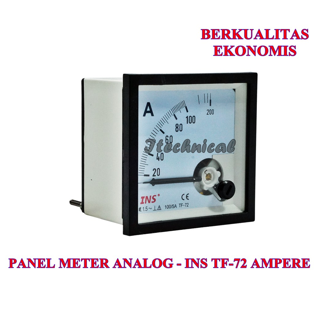 Jual PANEL METER ANALOG INS AMPERMETER 72 JARUM 50A - 250A INS | Shopee ...