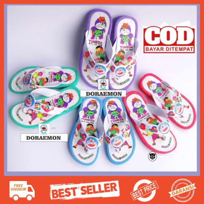 Jual Sandal Jepit Karet Anak Jadul Doraemon Yumeida 796 / Sandal jepit ...